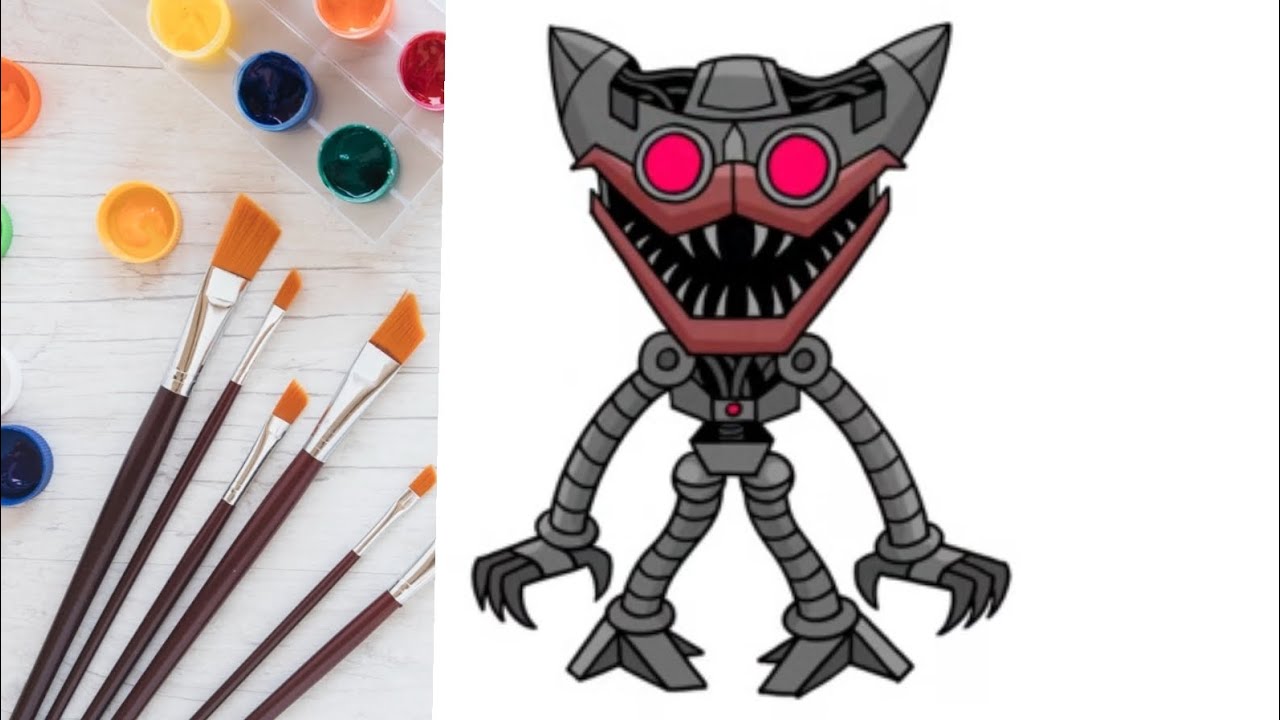 How To Draw Robot Huggy Wuggy | Project Playtime - YouTube