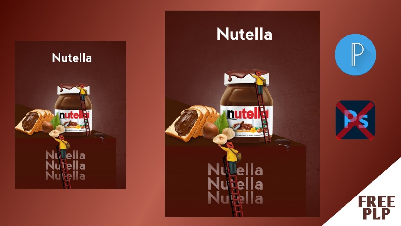 Nutella creative design idea pixellab | No PC | No Photoshop | Only ...
