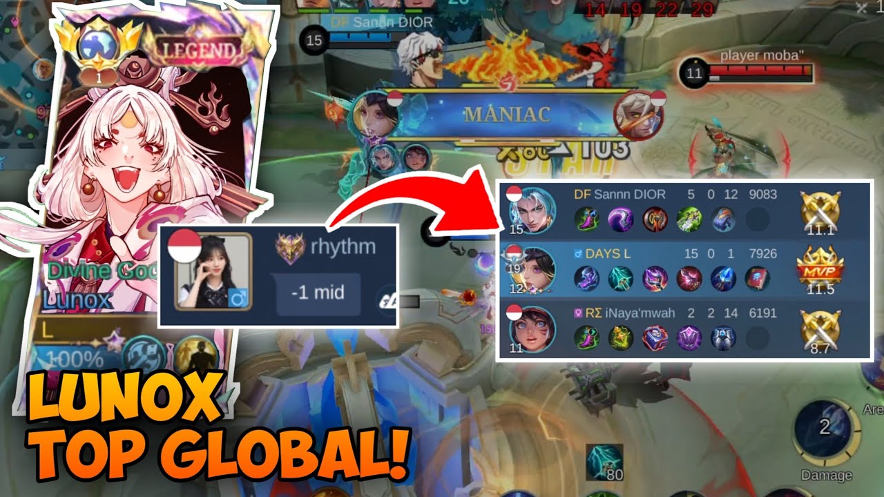TOP GLOBAL LUNOX GENDONG PARTY AN PUBLIK, HAMPIR SAVAGE!! Cara main ...