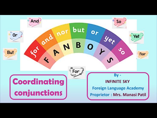 Fanboys Words A Quick Guide For Coordinating Conjunctions (FANBOYS)