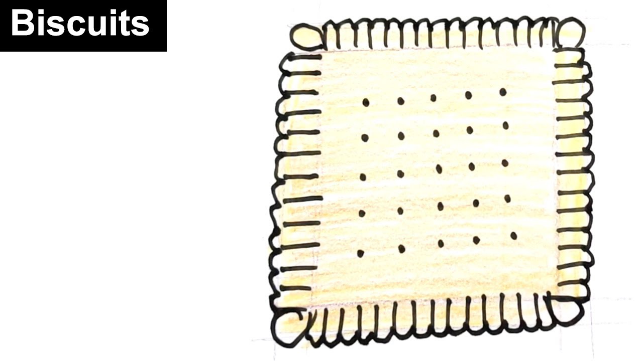 How to draw biscuits in square shape? சதுர வடிவத்தில் பிஸ்கட் வரைவது ...