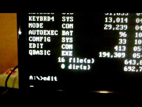 MS-DOS 8.0 (no macchina virtuale) - YouTube
