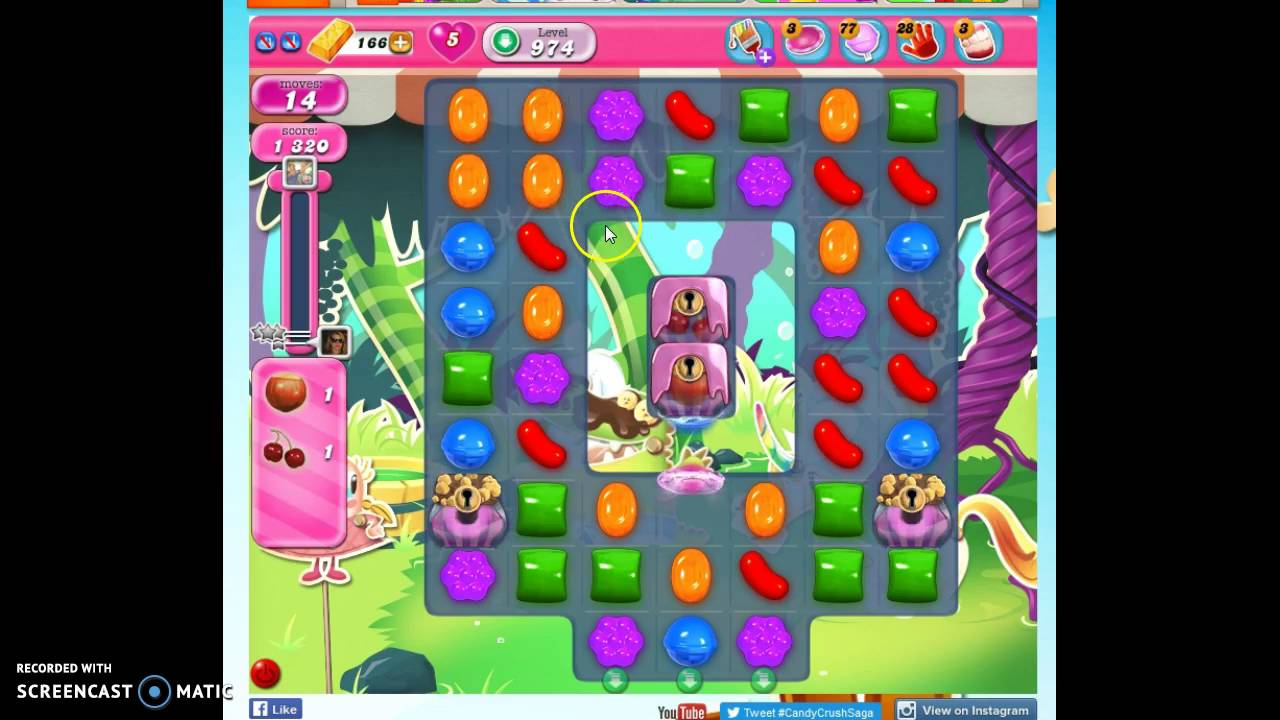 Candy Crush Level 974 help w/audio tips, hints, tricks - YouTube