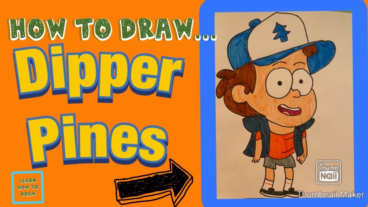 How to Draw Dipper Pines Step by Step - YouTube