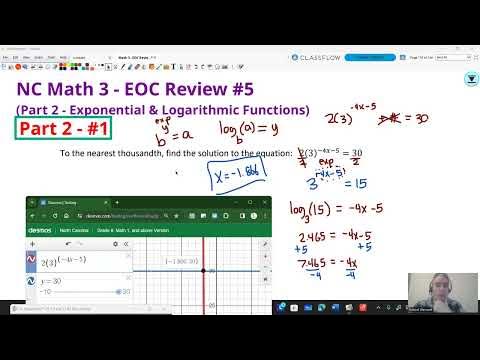 NC Math 3 - EOC Review 5 Part 2 - Exponential & Logarithmic Functions ...