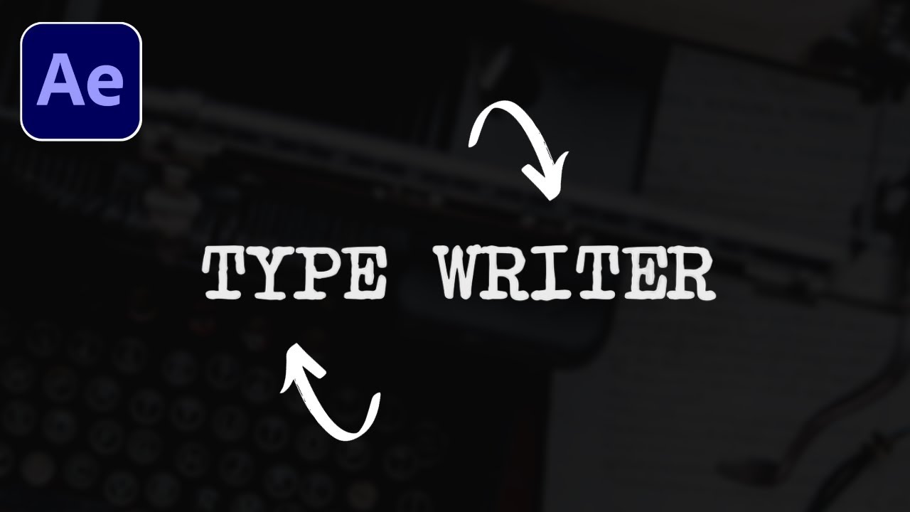 After Effects Type Writer Text Effect - YouTube