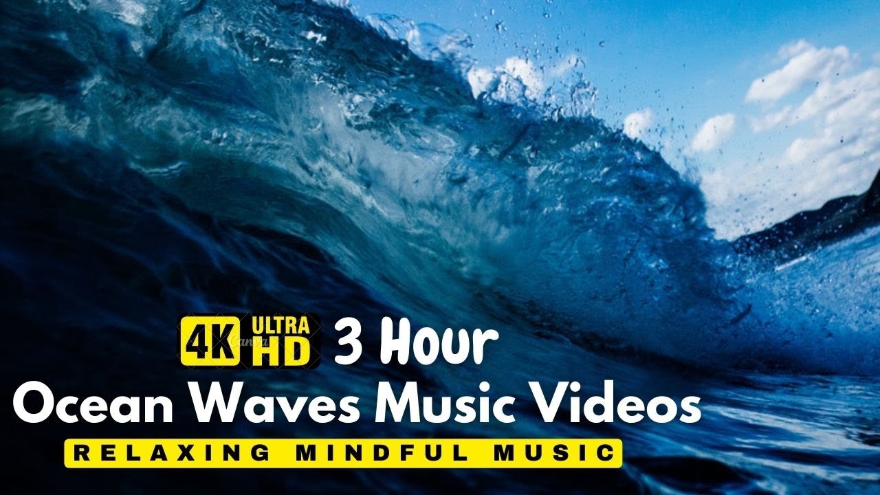 4K Ocean Wave Relaxing Music for Stress Relief Healing Music With Nature Sound, 🐬 Ocean Waves ...