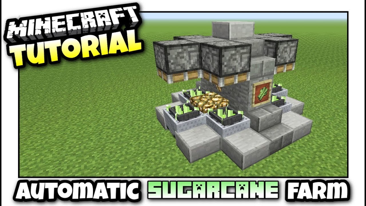 Minecraft Bedrock - FAST SUGARCANE FARM 🚜Automatic - Tutorial - PS4 ...