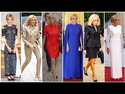 Brigitte Macron first lady of French in her glamorous style looks # ...