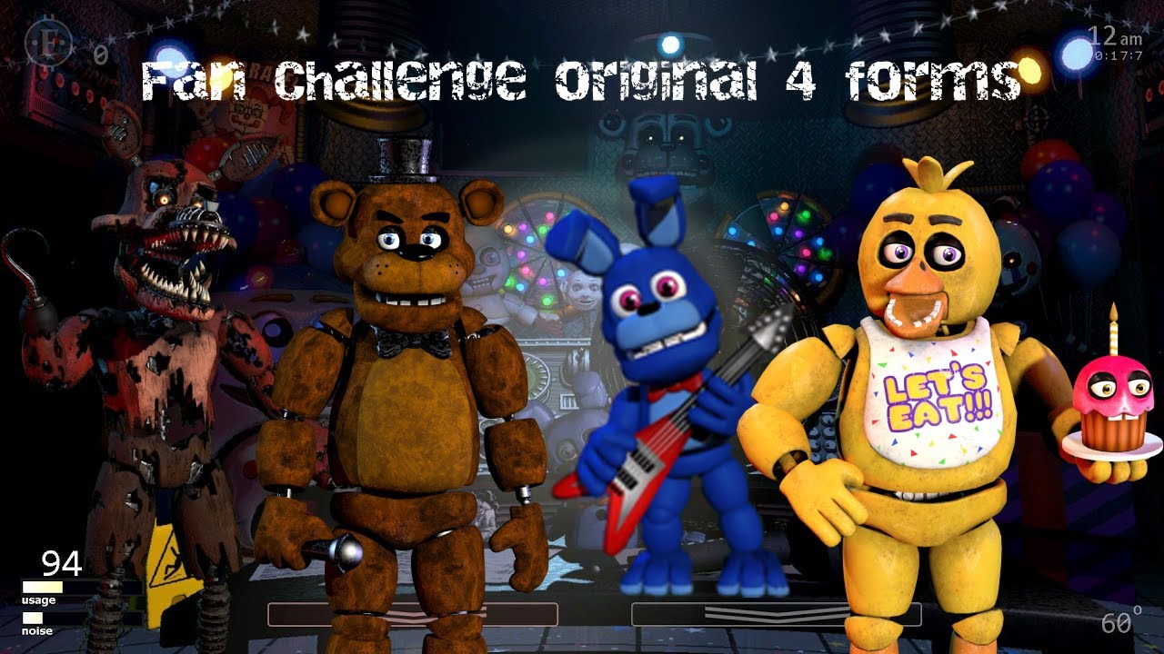 Ultra custom night fan challenge original 4 forms - YouTube