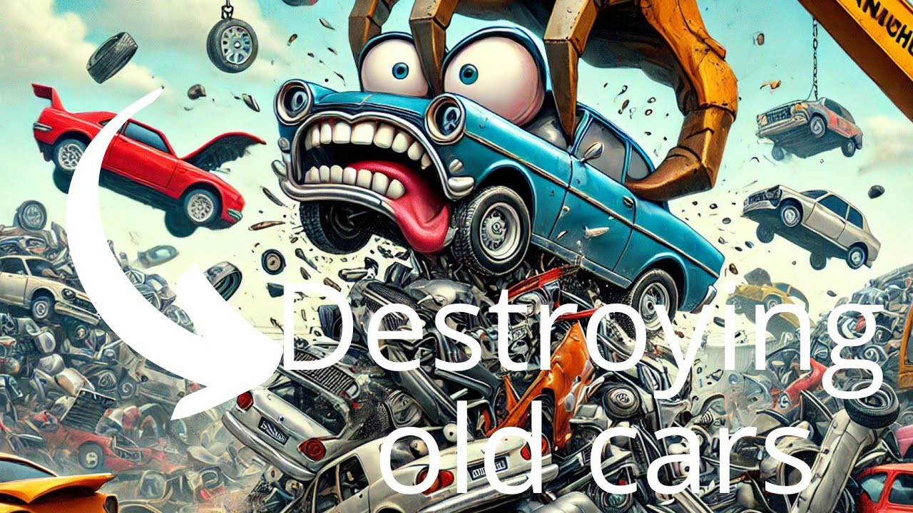 Destroying old cars - YouTube