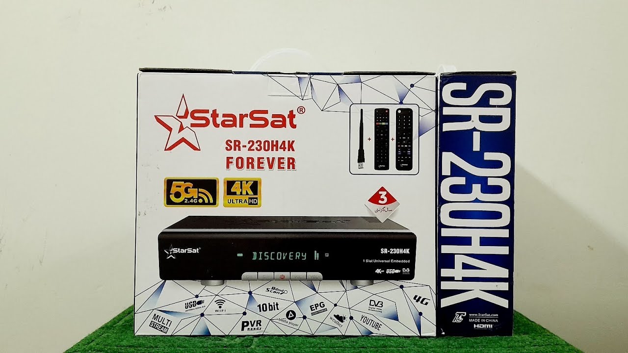 StarSat SR-230H 4K Satellite Receiver l Unbox l 5G l 10BiT l HDR l VP9 ...
