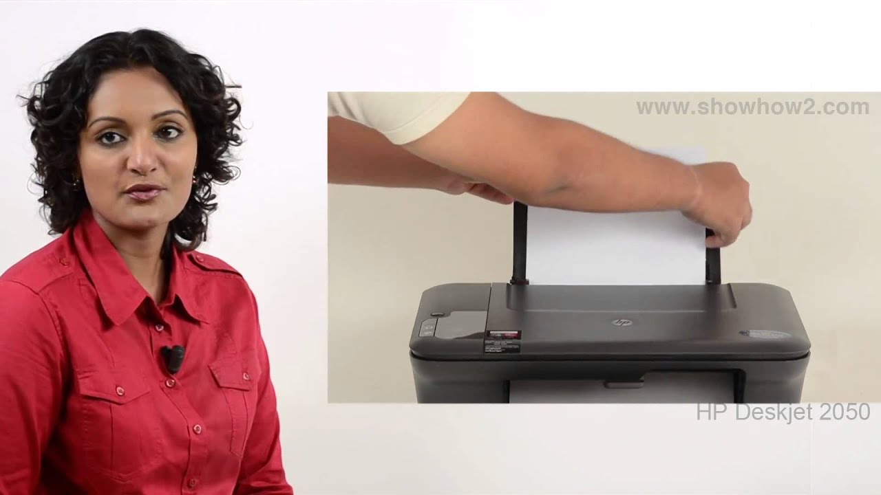 HP Deskjet 2050 - Loading Paper - Preview - YouTube