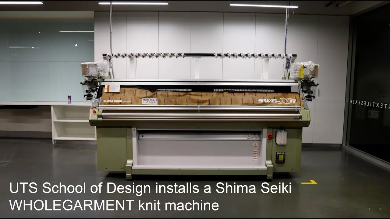 UTS installs a Shima Seiki WHOLEGARMENT knit machine - YouTube