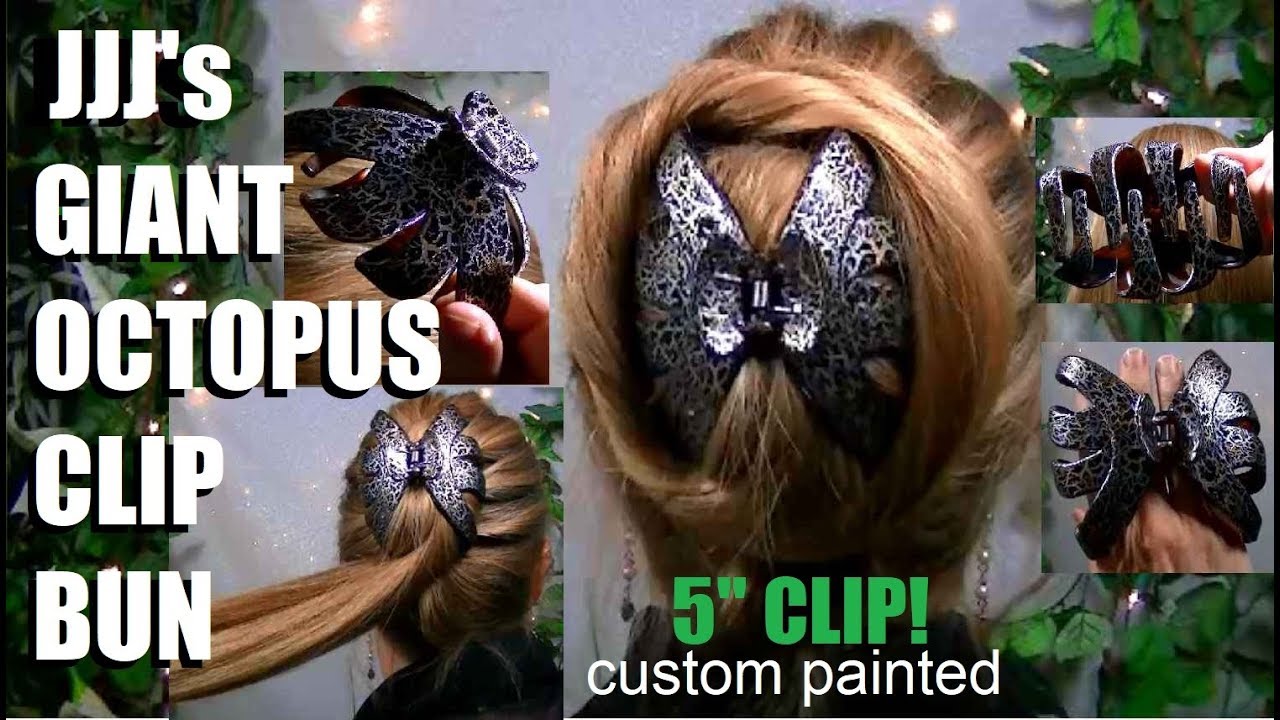 GIANT Octopus clip bun with floor length hair (2018) Custom painted ...