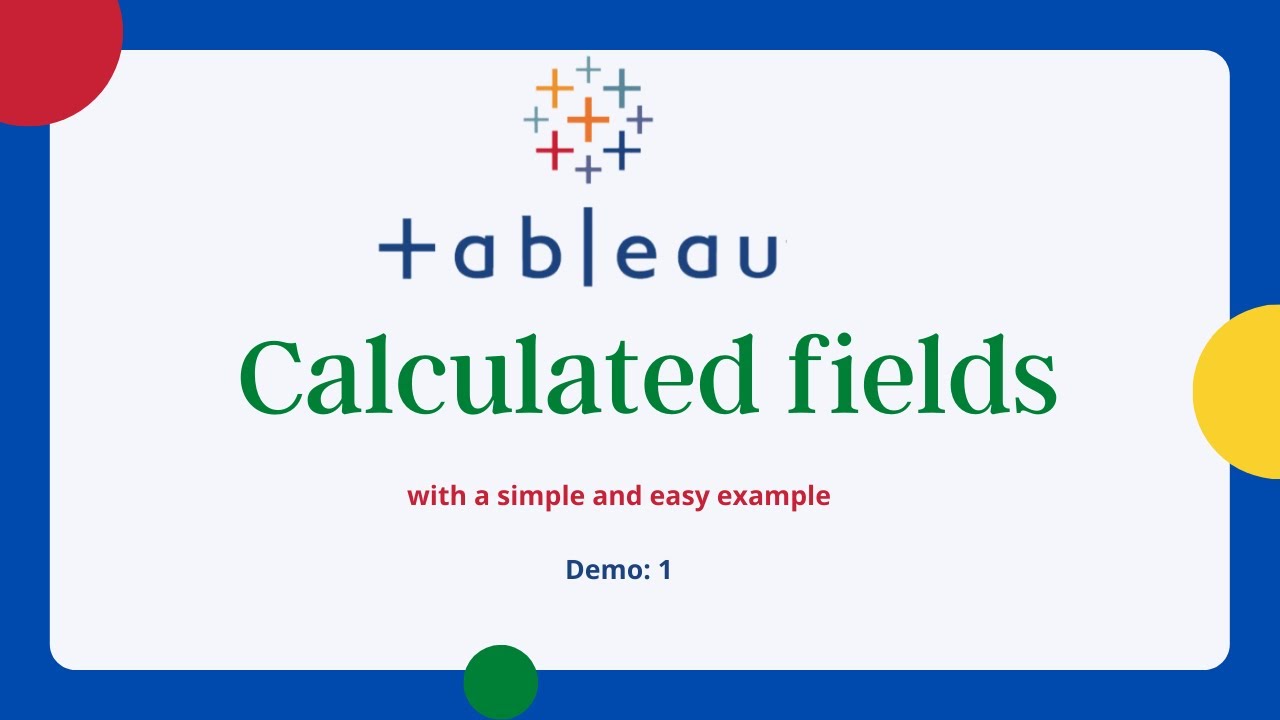Learn Tableau Basic Calculations Calculated Fields in Tableau | Simple ...
