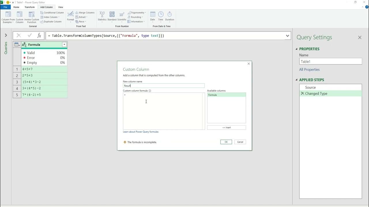 Using Power Query M to Evaluate Formulas in Excel - YouTube