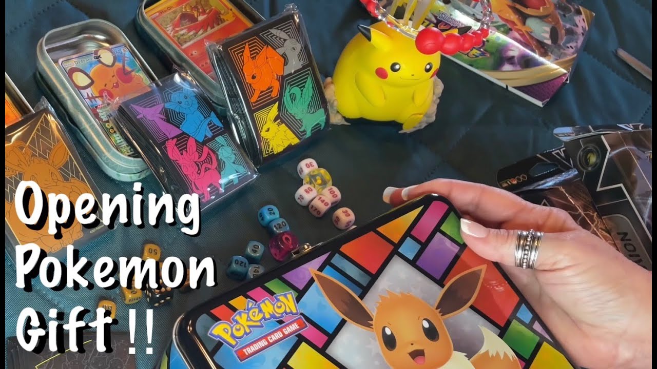 ASMR Pokemon Gift Box! (No talking only) Going through a whole box of ...