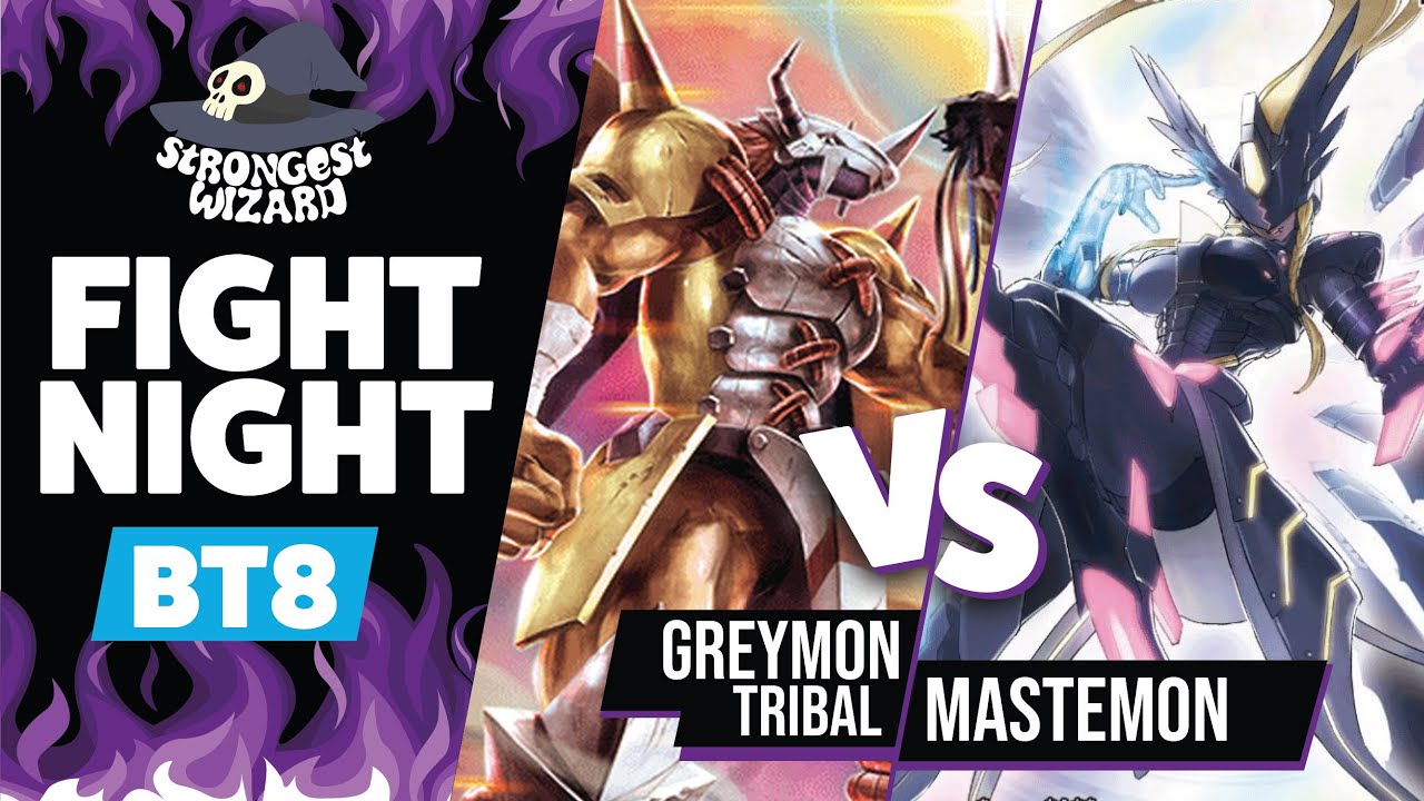 Greymon Tribal VS Mastemon : Digimon Card Game : BT8 Match - YouTube