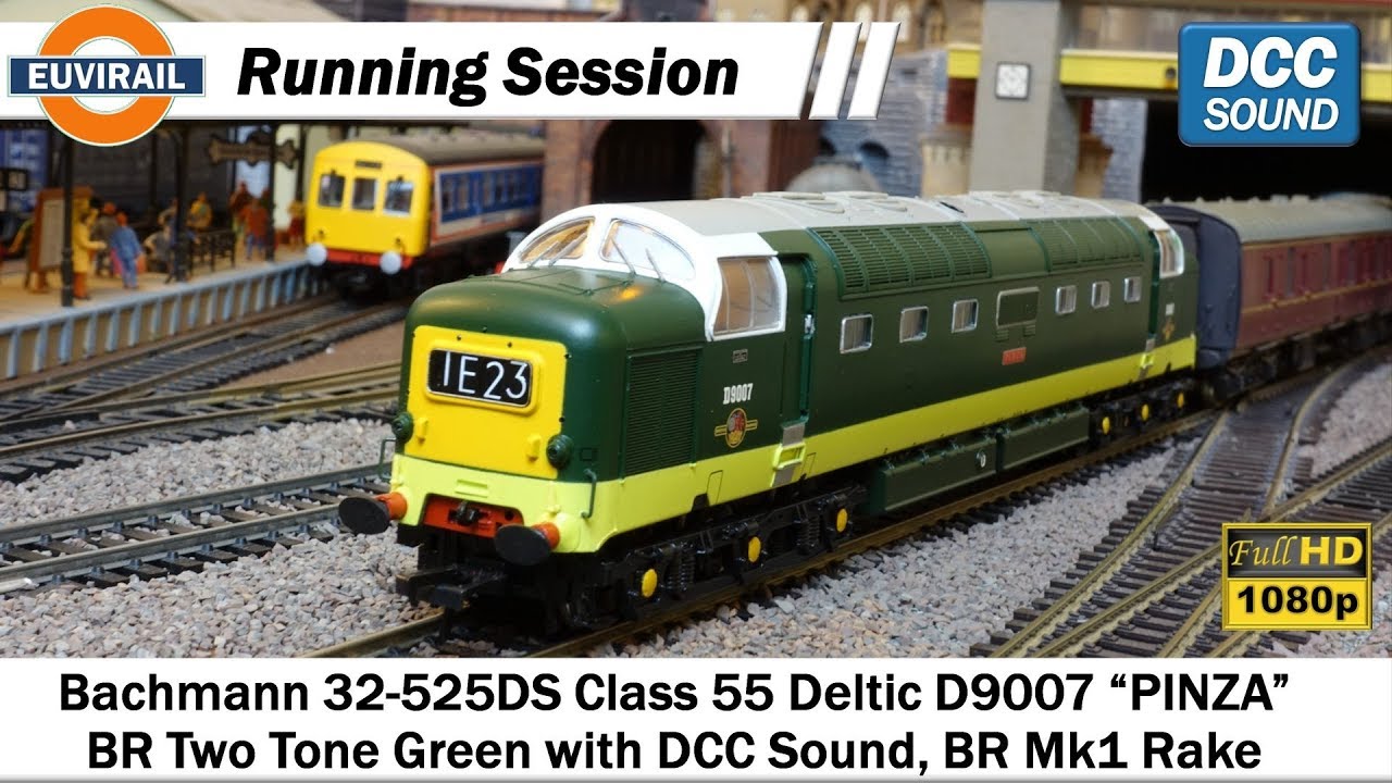 Bachmann Class 55 Deltic 32-525DS D9007 “PINZA” BR Two Tone Green with ...