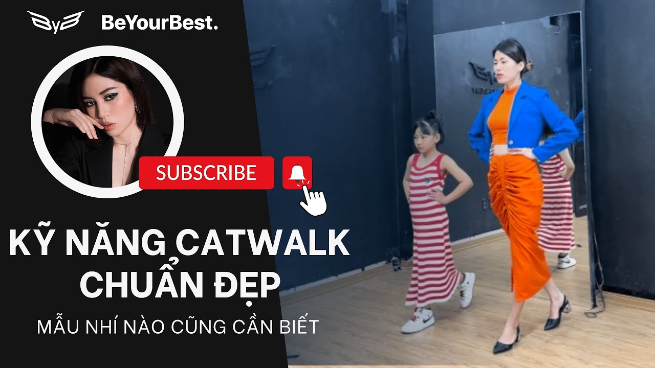 Hướng dẫn catwalk cho người mẫu nhí tự học tại nhà (ep1) | Basic catwalk tutorial for model kids ...