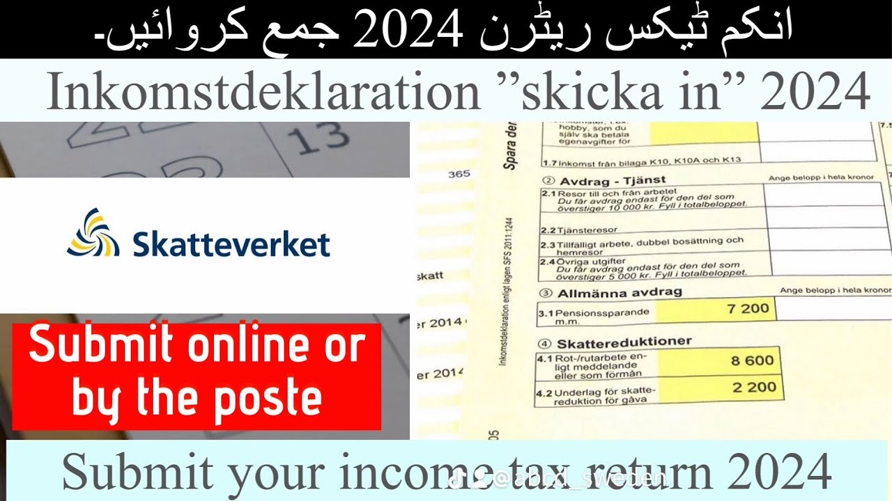 Send in or Submit your Income decleration online or by post ...