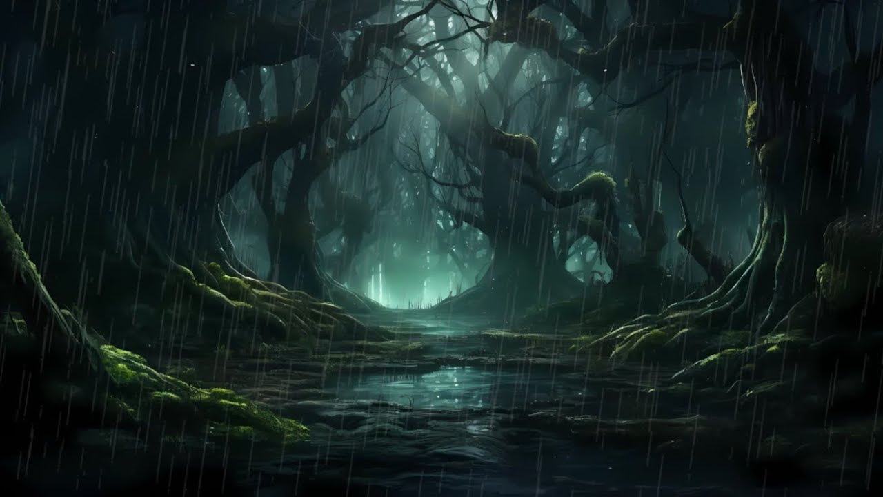 Peaceful atmosphere for stress relief and good sleep |The sound of rain ...