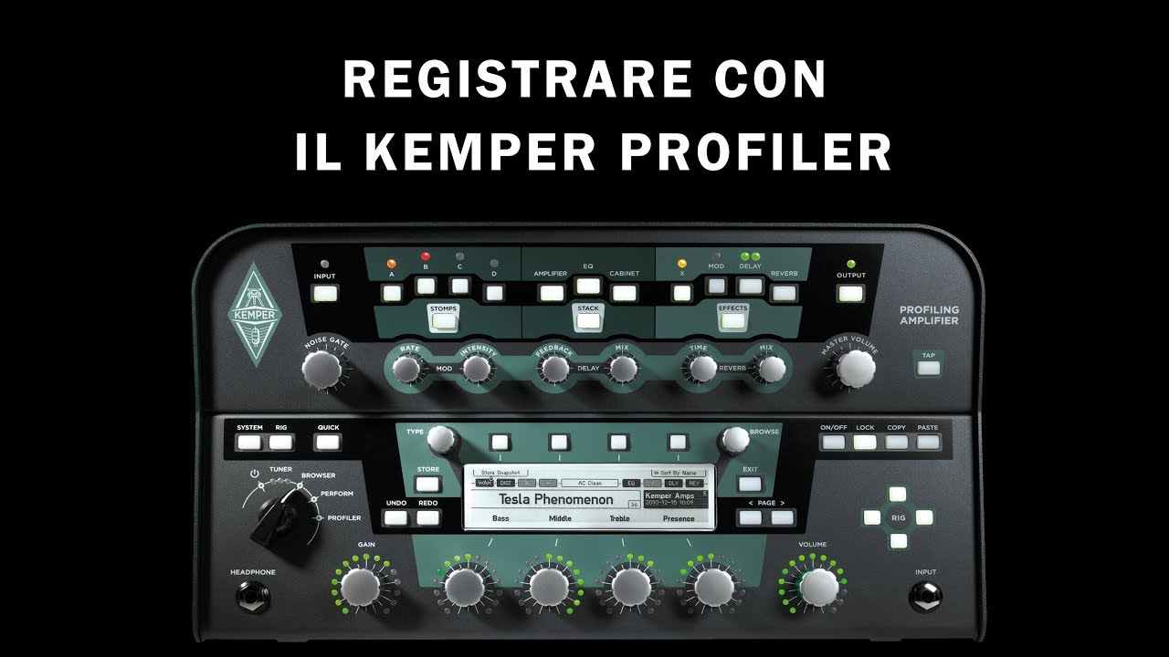 Kemper Profiler Tutorial - Registrare con il Kemper - YouTube