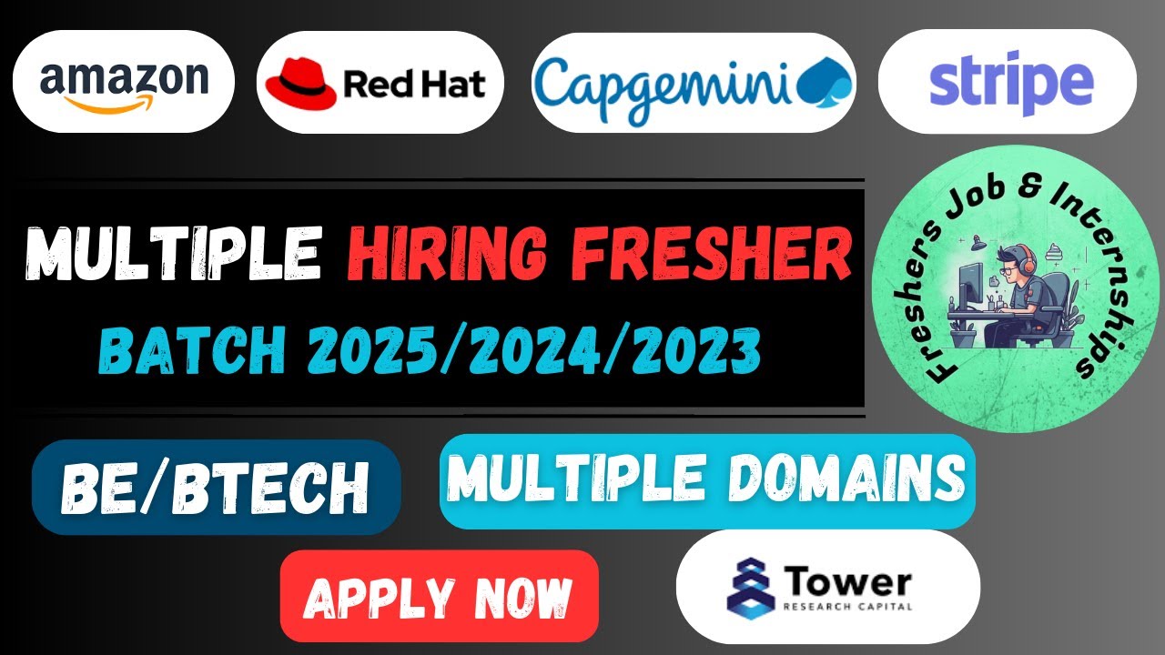 Multiple Hiring for Freshers | Off Campus Drive | Batch 2023, 2024 ...