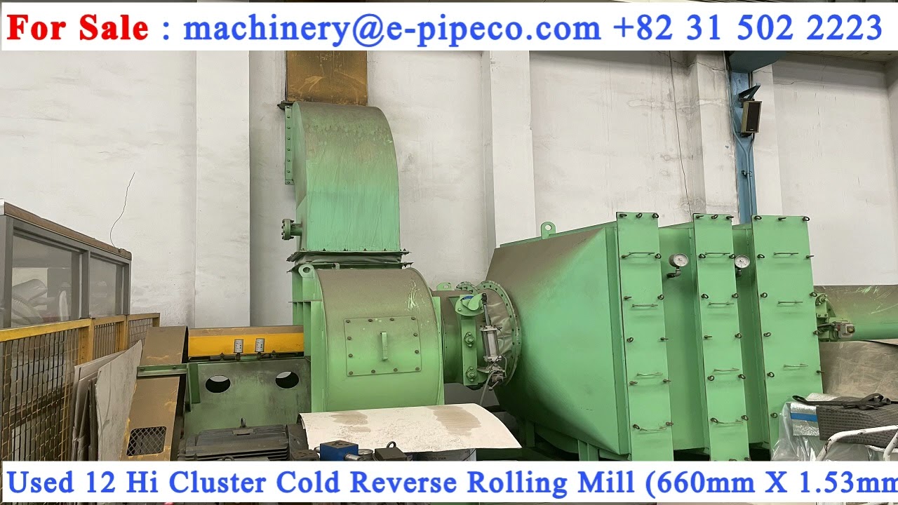 Used 12 Hi Cluster Cold Reverse Rolling Mill for Sale (660mm X 1.53mm ...