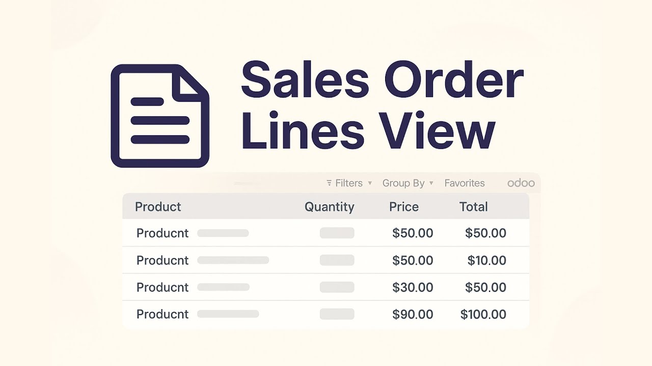 Sales Order Lines View in Odoo 18 | Group by Sales Orders | Full ...