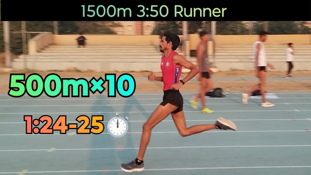 500m×10 Friday Workout | 1500m Running Workout by Tushar काफी दिनों बाद ...