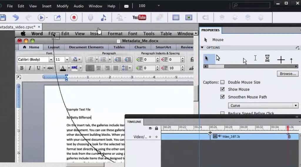 Adobe Captivate : Smoothen the Mouse Path in a Video Demo - YouTube