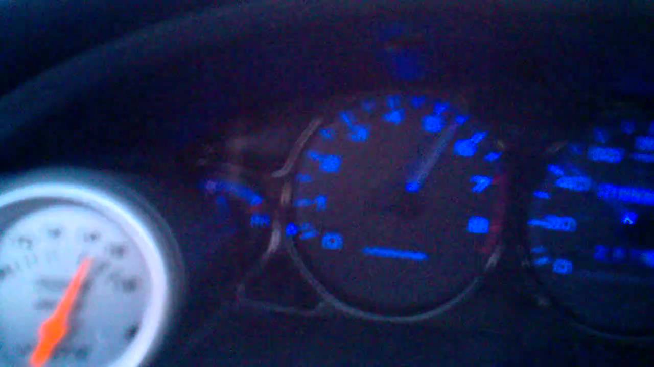 Acura integra with blue led cluster lights - YouTube