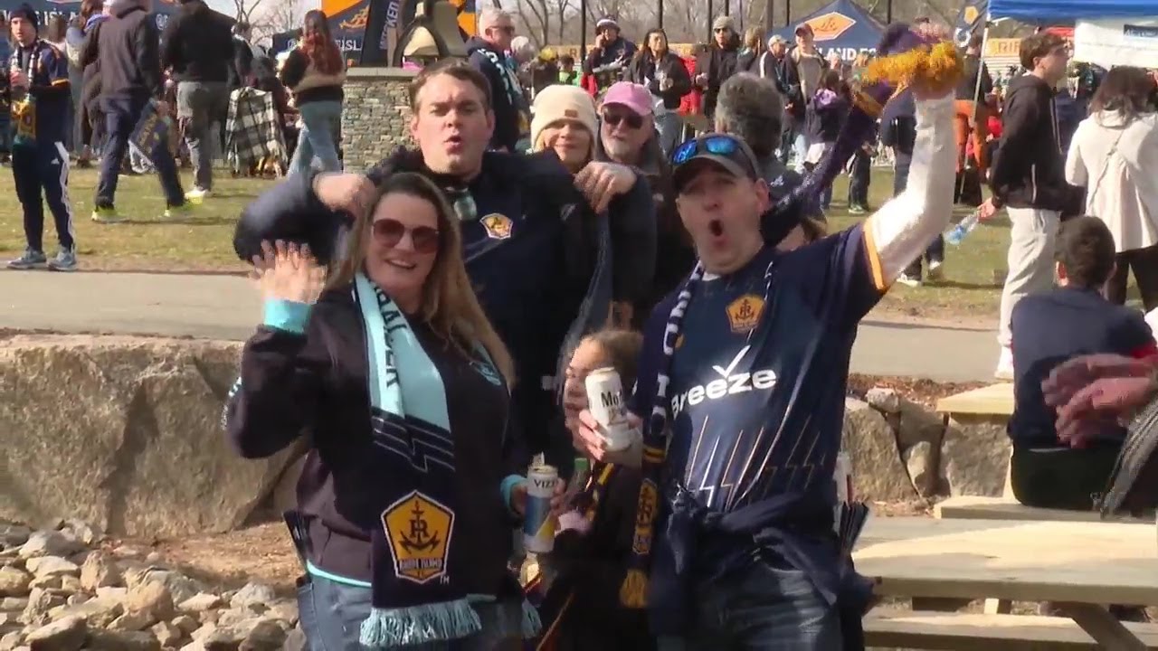 Rhode Island FC opens to sellout crowd - YouTube