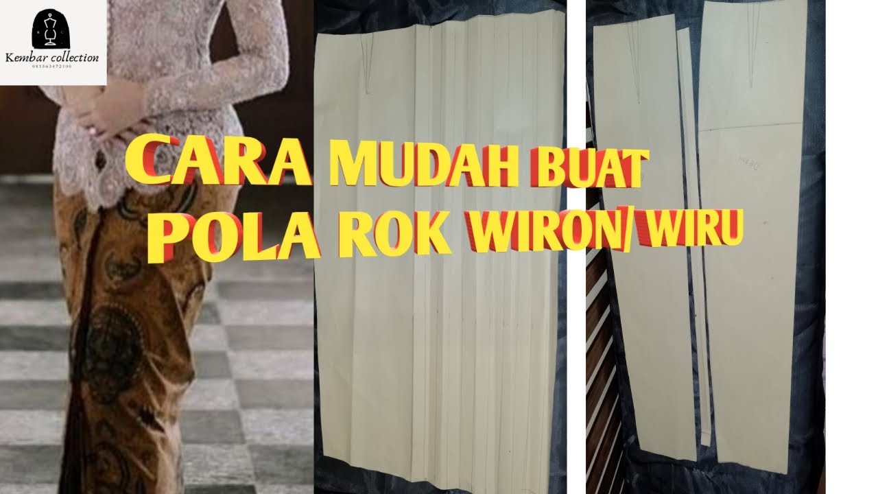 totorial buat pola rok wiron wiru - YouTube