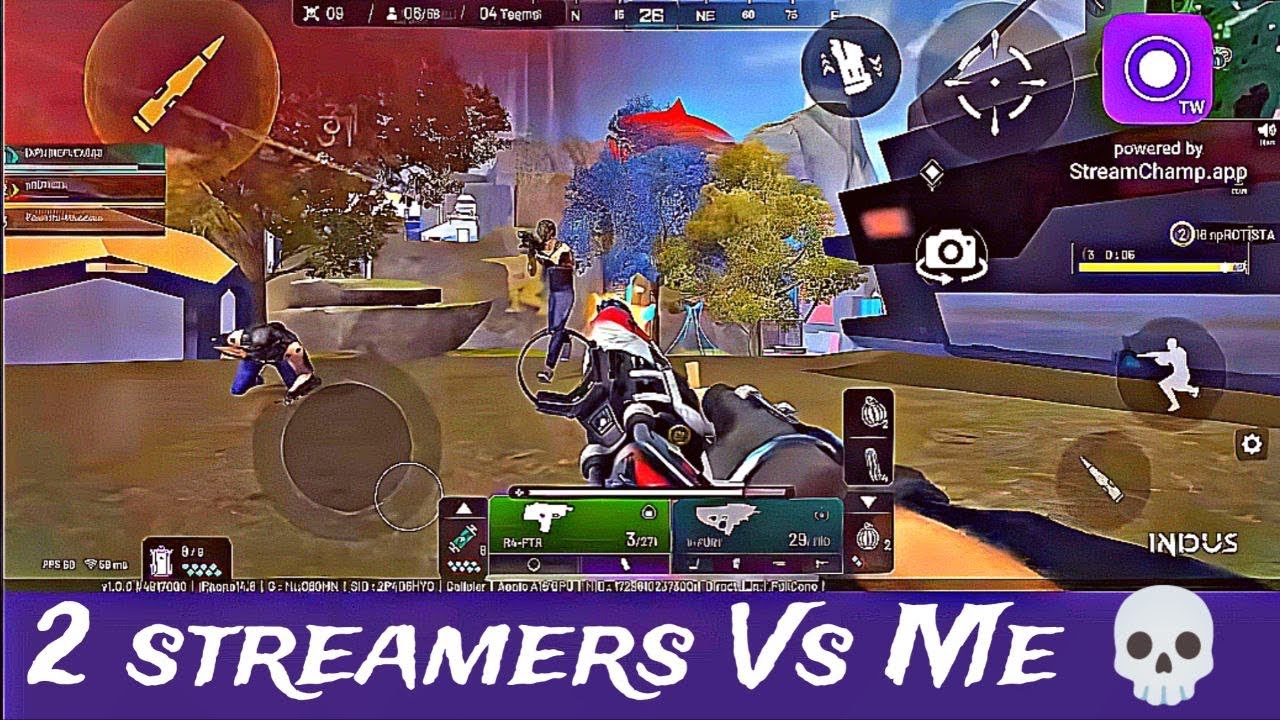 2 Live Streamers Vs Me 💀| Solo 12 Kills 🙂‍↔️|INDUS BATTLE ROYALE 🇮🇳 # ...
