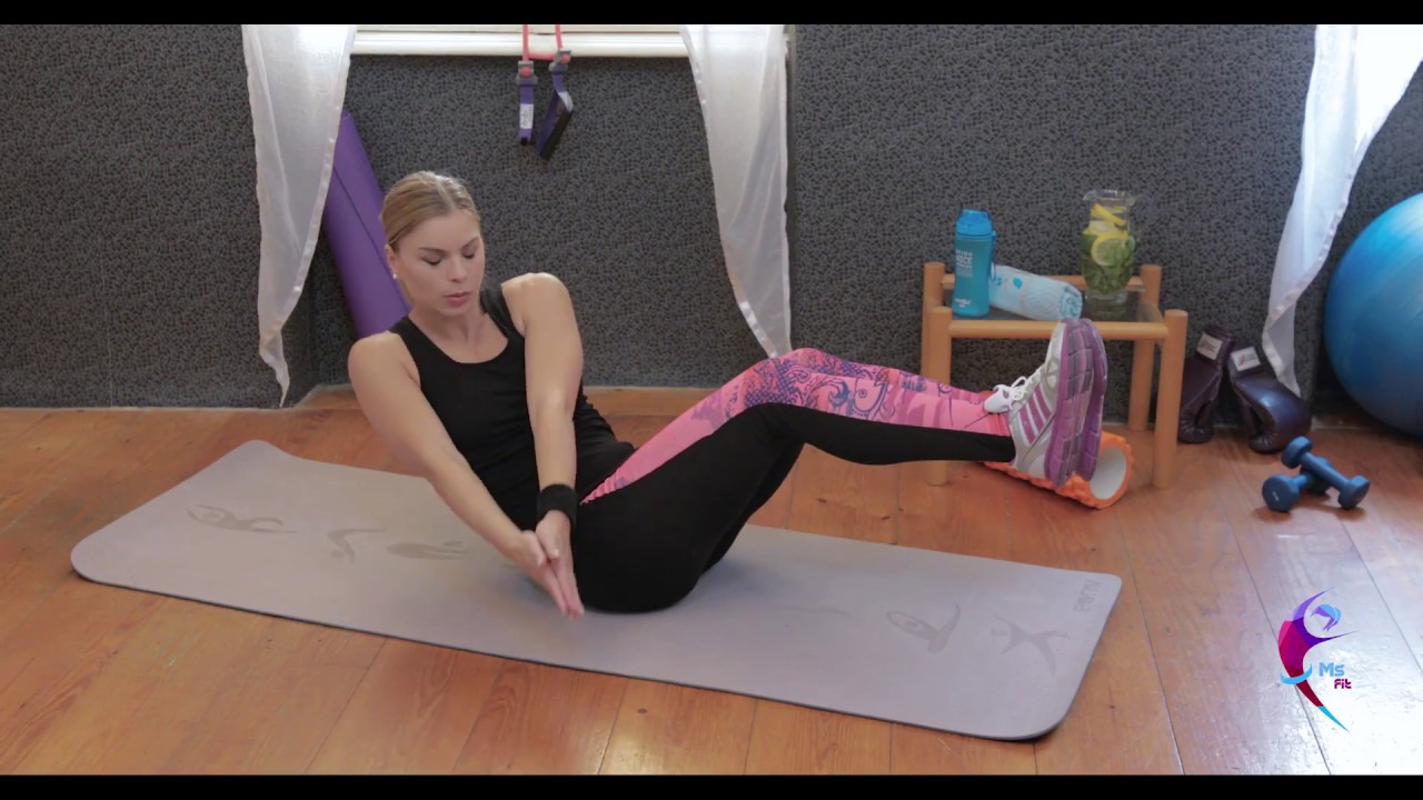 Russian twist feet up - YouTube