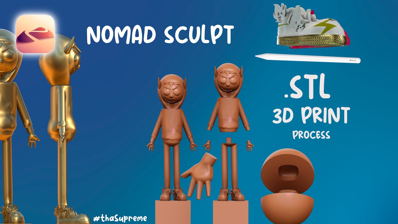 3D PRINT PROCESS- STEP BY STEP - NOMAD SCULPT #nomadsculpt #stl - YouTube