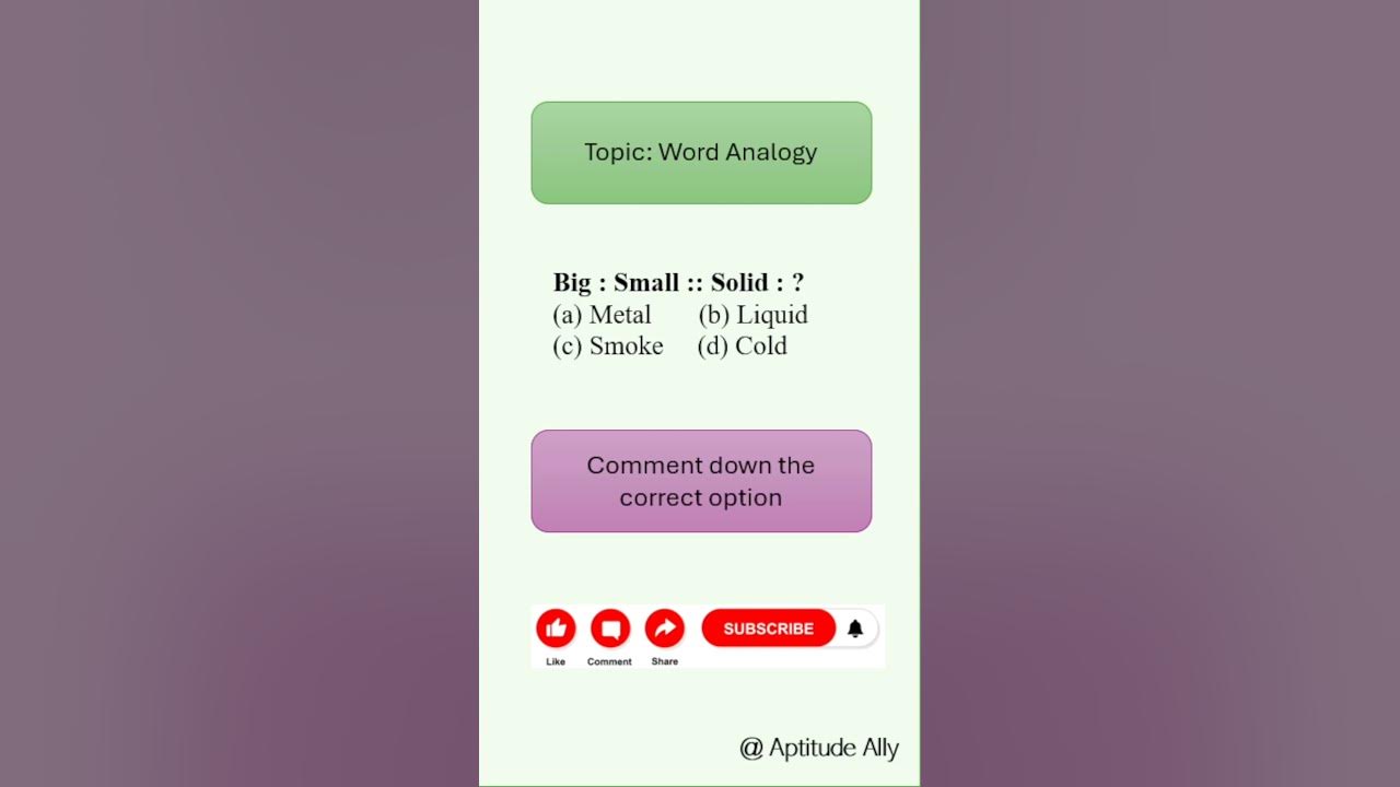 Select the related word from the given alternative | Word Analogy | Reasoning| #quiz - YouTube