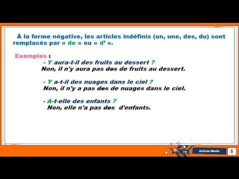 LA FORME NEGATIVE - YouTube