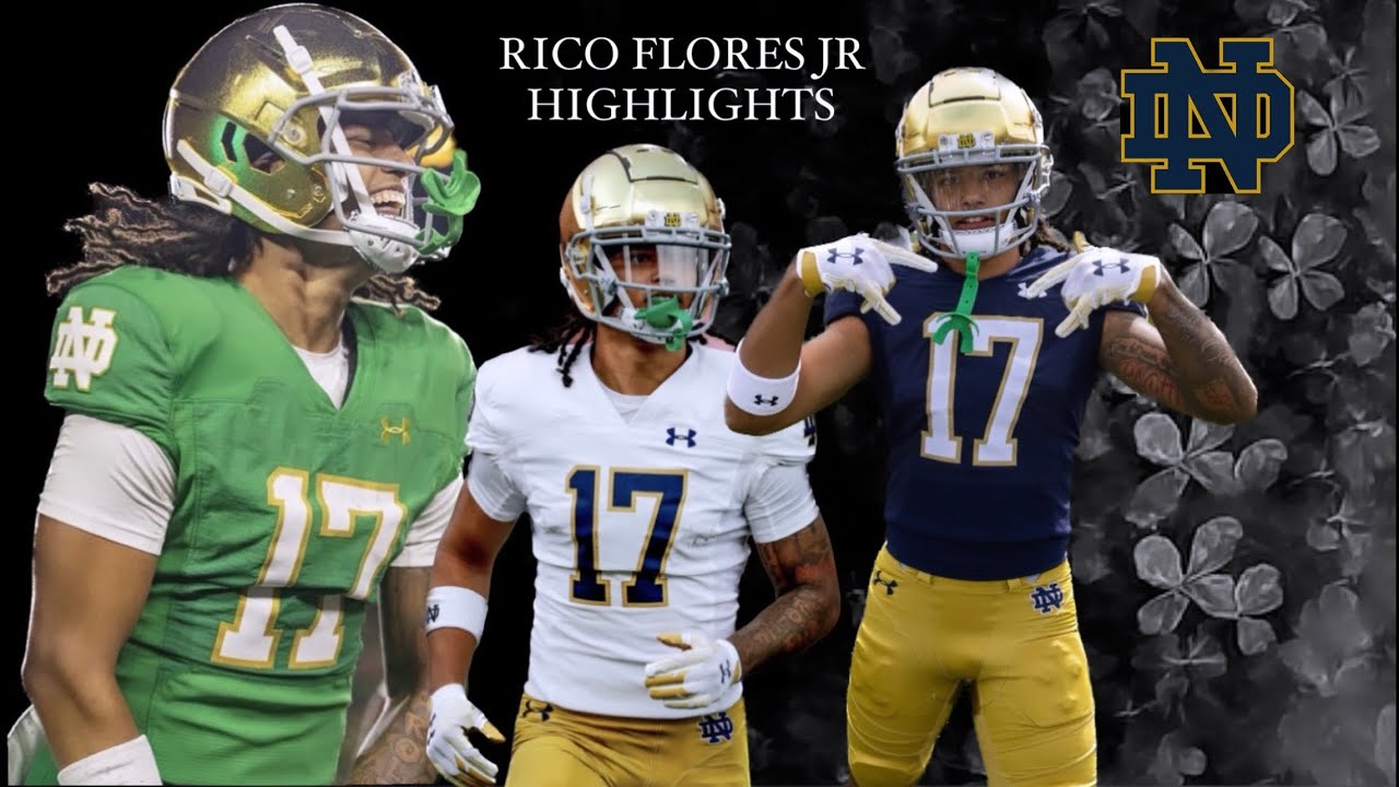 Rico Flores Jr Freshman Highlights || Notre Dame || Wide Receiver ...