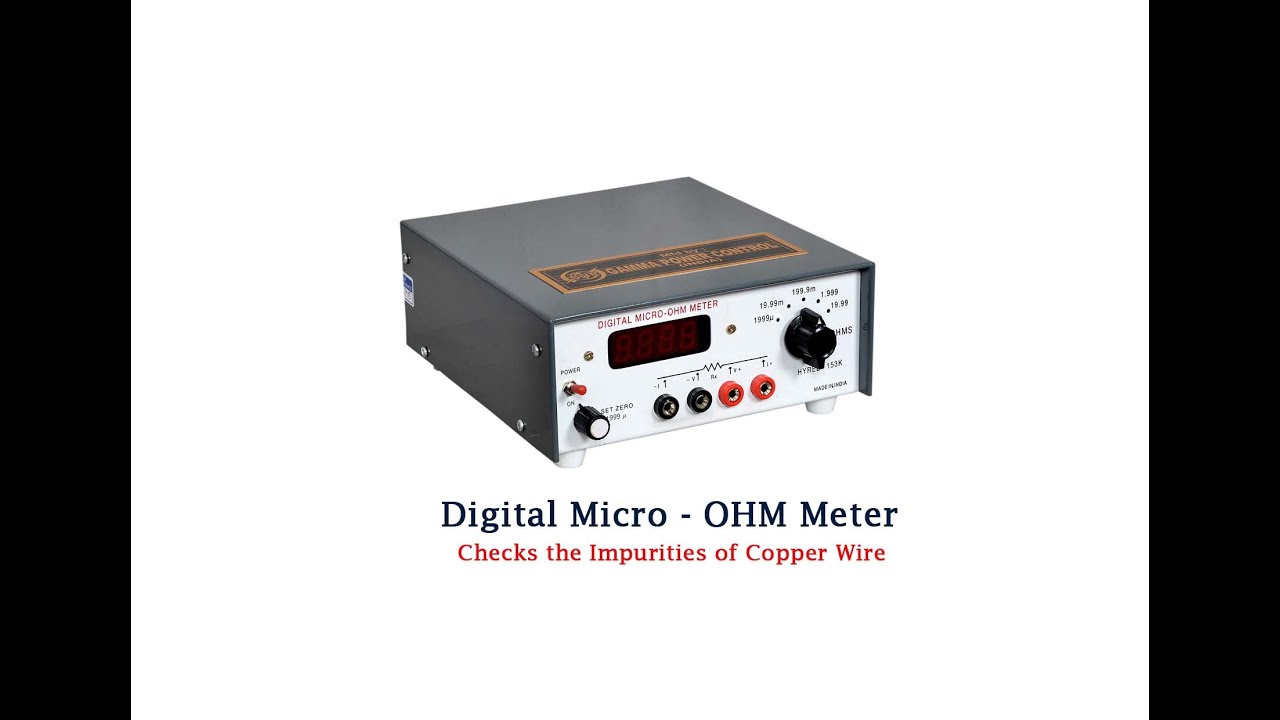 Micro Ohm Meter : Testing Equipment for Round wire Resistance - YouTube