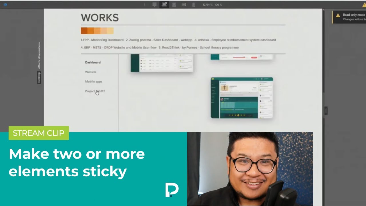 Make two or more elements sticky in Webflow — Tutorial (2021) - YouTube