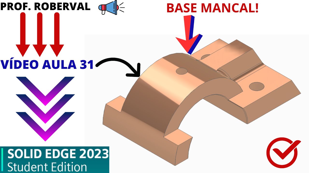 AULA 31 - Exercício 24_Modelamento da Base Mancal no Solid Edge 2023 - YouTube