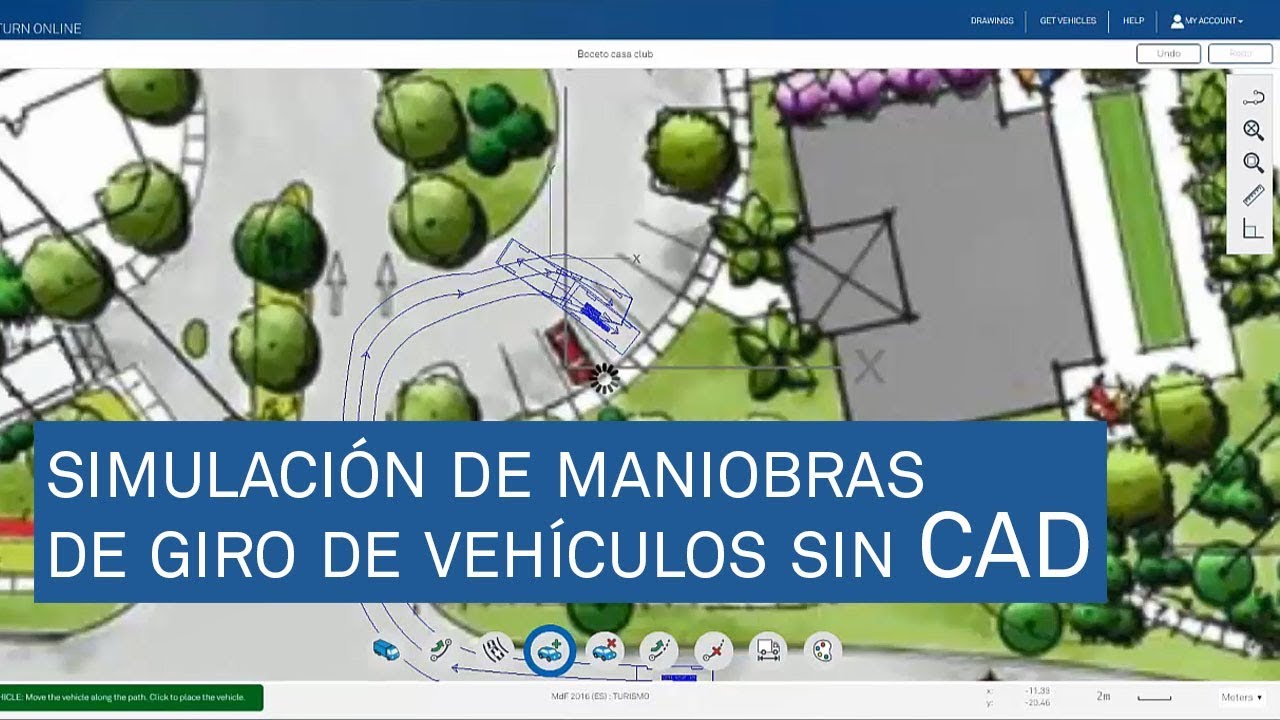 Simulación de maniobras de giro de vehículos sin CAD - YouTube