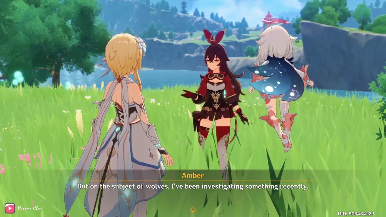 [Genshin Impact] Paimon mistaken Amber as the Red Burny Girl & ended up ...