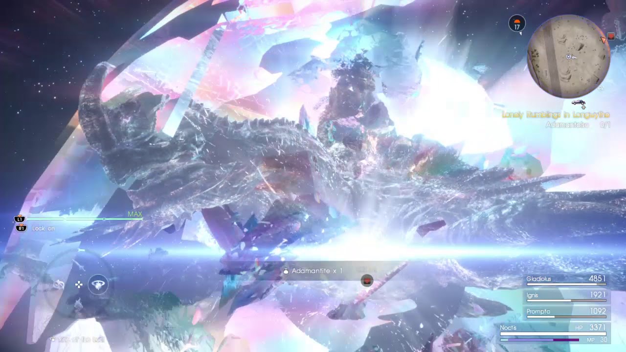 Adamantoise 1-shot with Ring of Lucii [FFXV] - YouTube