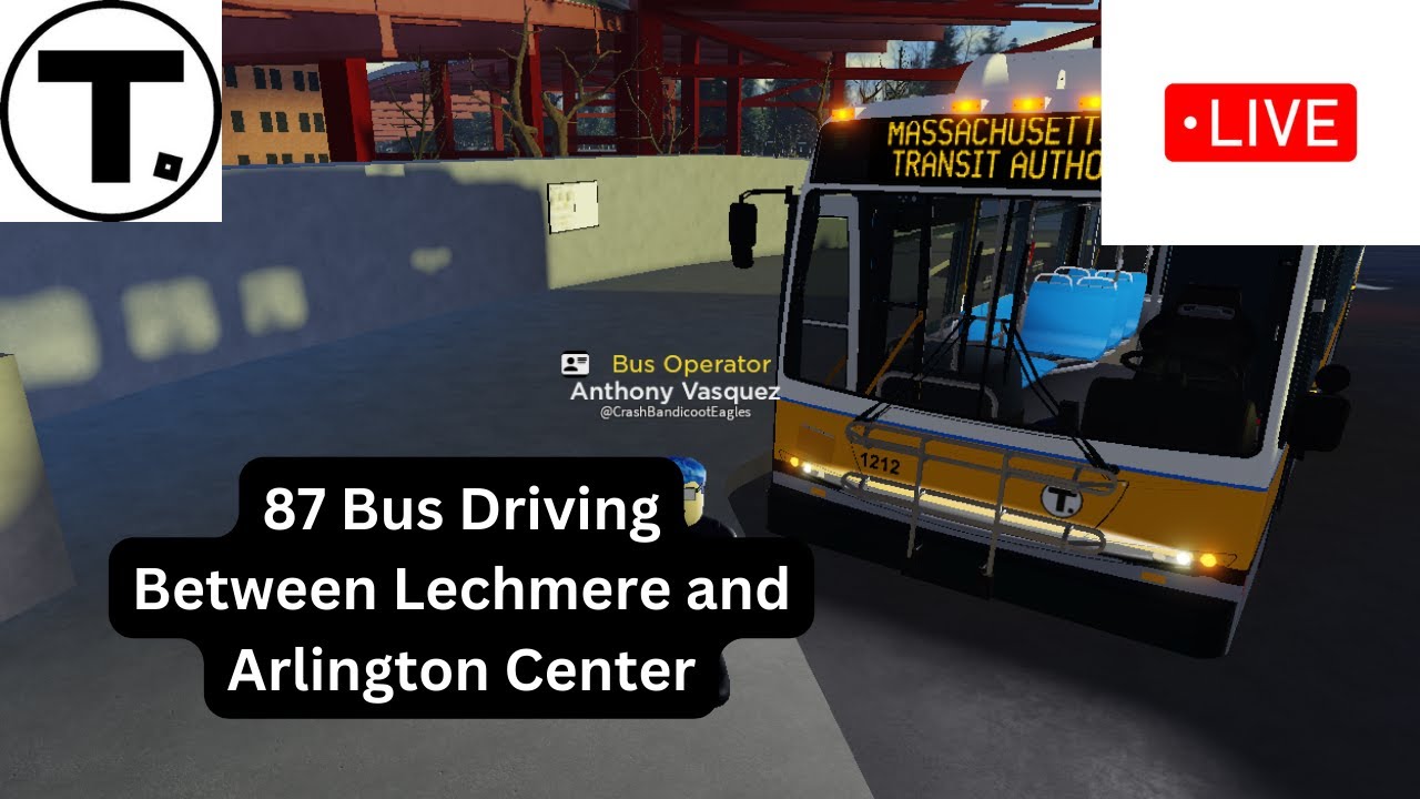 MBTA Roblox bus Driving Route 87 (Livestream) - YouTube
