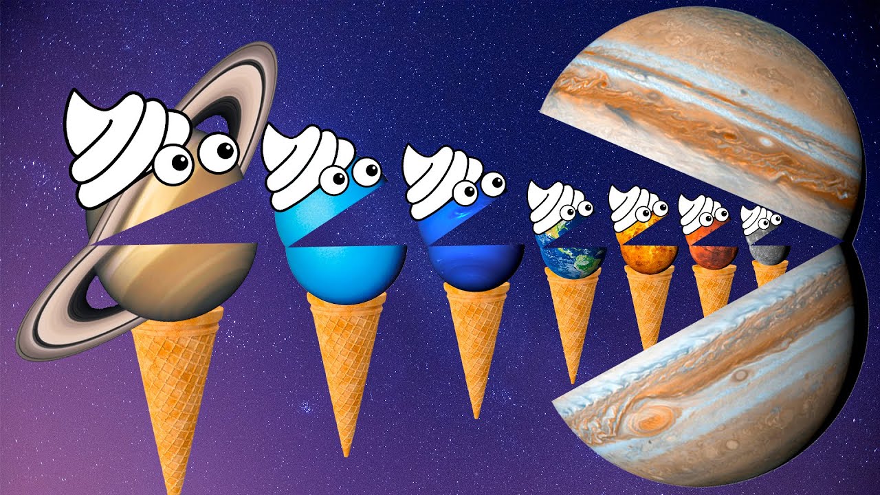 ICE CREAM PLANETS COMPLITATION | Funny Planet comparison Game | 8 ...